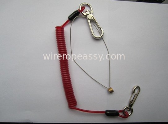 3.0mm Red Safety Tool Lanyards Retractable For Scanffold Spanners