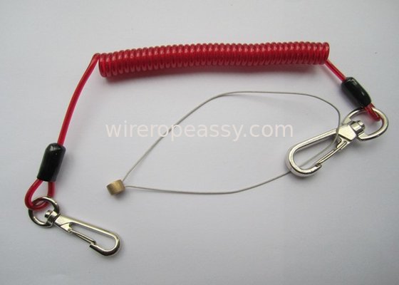 3.0mm Red Safety Tool Lanyards Retractable For Scanffold Spanners