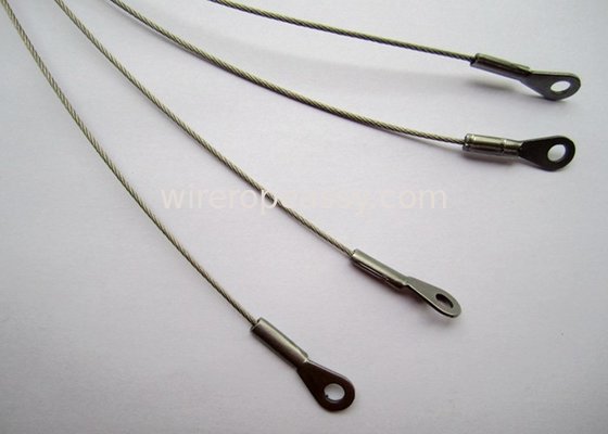 5.0mm Hole Diameter Steel Cable Assembly Stainless Swaged Terminal
