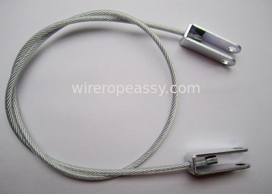 2.4mm Steel Wire Rope Fittings Coated PVC Up To 3.8mm With U Shape Termnials