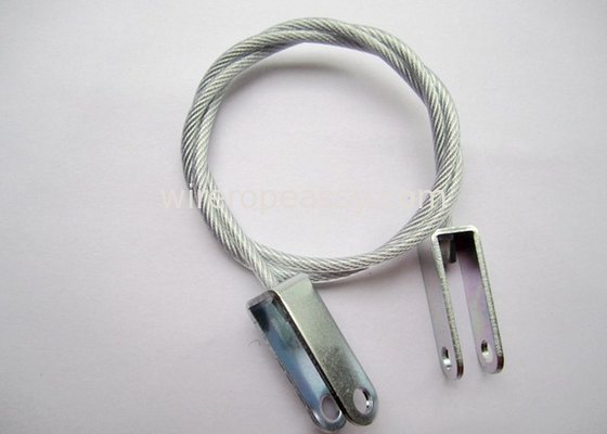 2.4mm Steel Wire Rope Fittings Coated PVC Up To 3.8mm With U Shape Termnials