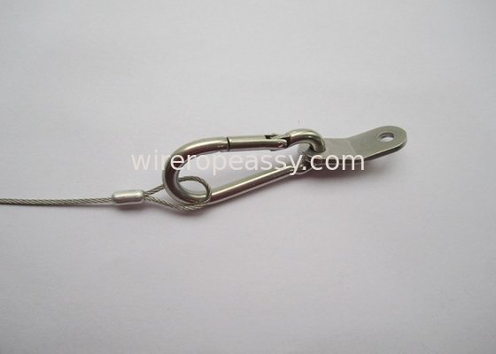 Lights Stainless Safety Cable Wire Rope Assemblies With Tabs L Fittings