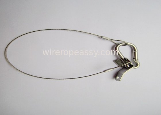 Lights Stainless Safety Cable Wire Rope Assemblies With Tabs L Fittings