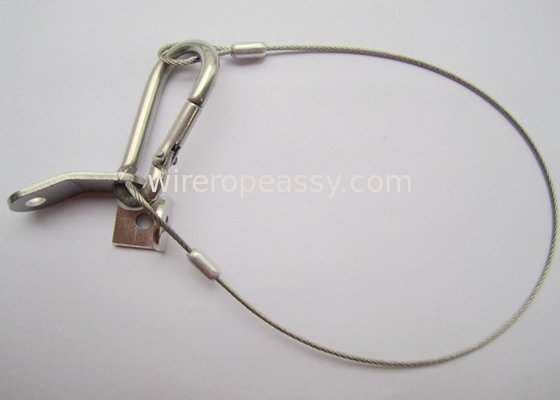 Lights Stainless Safety Cable Wire Rope Assemblies With Tabs L Fittings