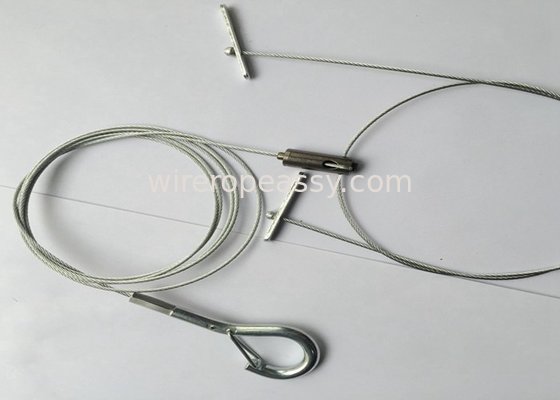 Stainless Toggle Lamp Hanger Kit Brass Spring Hook Cable Gripper