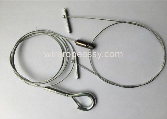 Stainless Toggle Lamp Hanger Kit Brass Spring Hook Cable Gripper