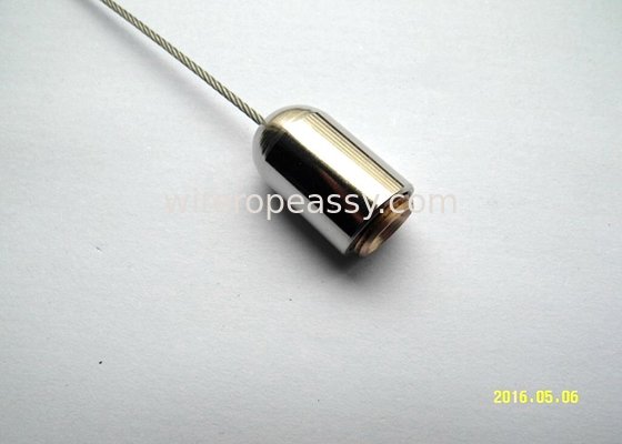 Aluminum Ceiling to Floor Tensioned Steel Cable Kits For Lights