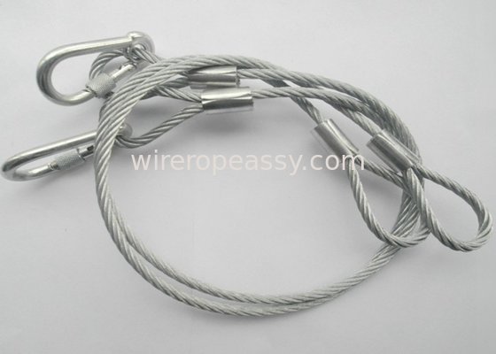 3.0mm Wire Rope Sling Galvanized Whipcheck Safety Cable with Loop