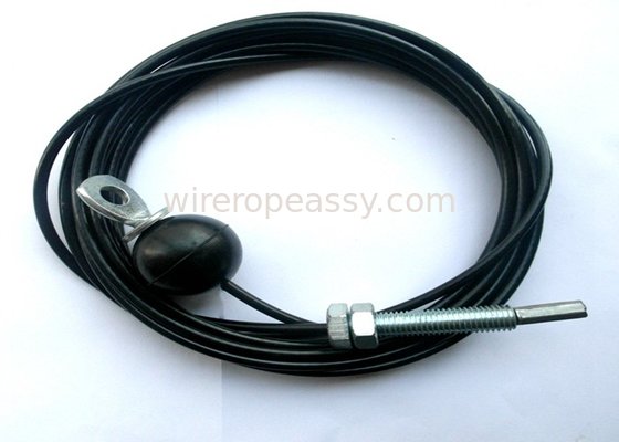 5.0mm Black PA coated Gym Machine Use Gym Cable with Nylon Ball and Thread Robs