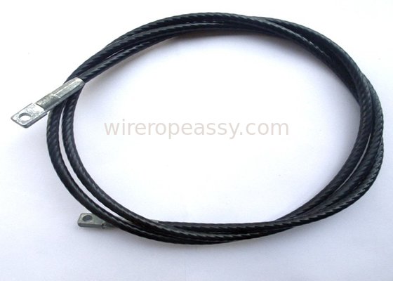 5.0mm Black PA coated Gym Machine Use Gym Cable with Nylon Ball and Thread Robs