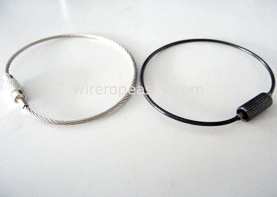 2.0mm Black PU coated Stainless Cable Tags with Stainless Buckles