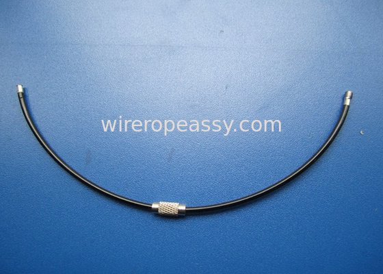 2.0mm Black PU coated Stainless Cable Tags with Stainless Buckles