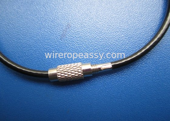 2.0mm Black PU coated Stainless Cable Tags with Stainless Buckles