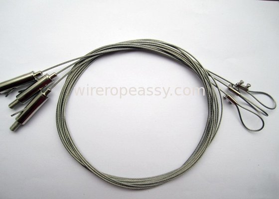 1.5mm Stainless Suspension System with Screw Cable Gripper and Ceiling Clips