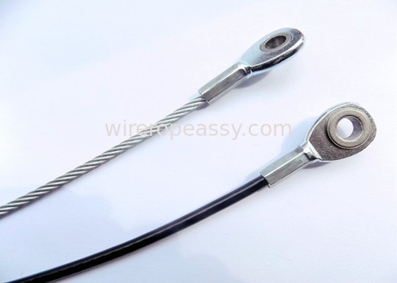 Steel Wire Rope Fittings Coated PVC Up To 3.8mm With U Shape Termnials
