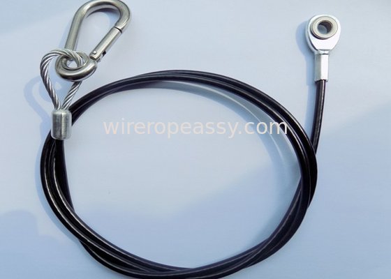 Steel Wire Rope Fittings Coated PVC Up To 3.8mm With U Shape Termnials