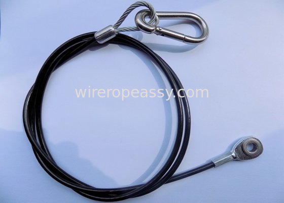 Steel Wire Rope Fittings Coated PVC Up To 3.8mm With U Shape Termnials