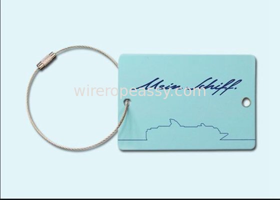 2.0mm Coating Stainless 304 Wire Rope Tag For ID Holders And ID Cards