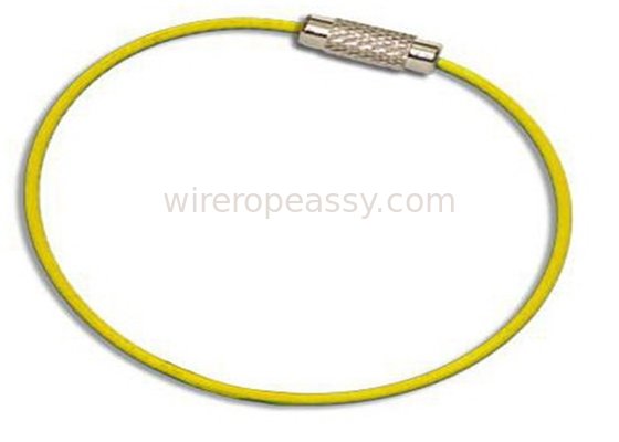 2.0mm Coating Stainless 304 Wire Rope Tag For ID Holders And ID Cards