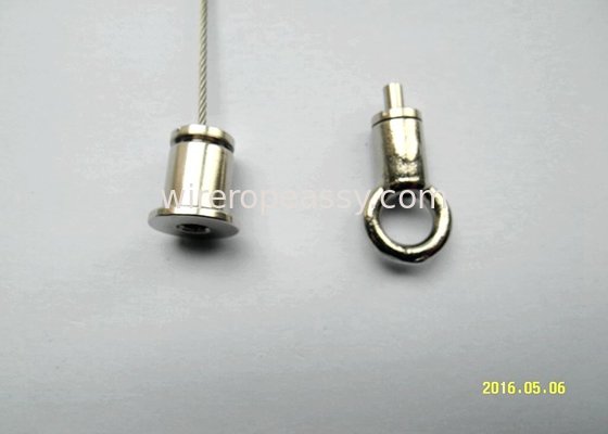 Aircraft Cable Lamp Hanging Kit / Hanging Pendant Light Kit With Copper Plated Nickle Gripper