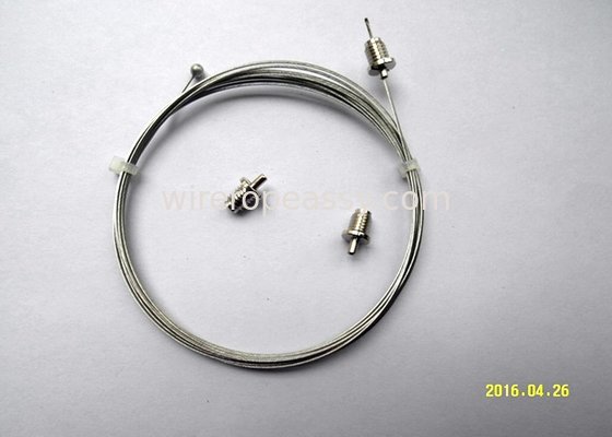 Copper / Nickle Plated M10 Cable Suspension Hanging Lamp Cord Kit For Panel Lights