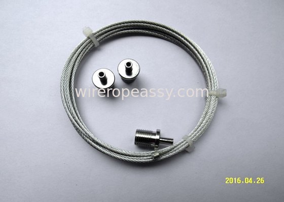 Copper / Nickle Plated M10 Cable Suspension Hanging Lamp Cord Kit For Panel Lights