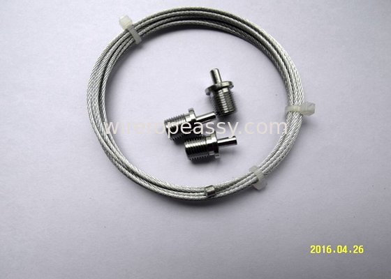 Copper / Nickle Plated M10 Cable Suspension Hanging Lamp Cord Kit For Panel Lights