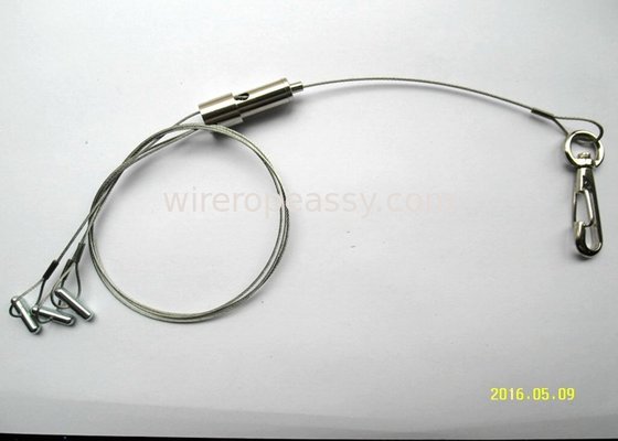 Adjustable Locking Blosters Steel Cable Assembly For Flowerpot Hanging / Lights Hanging