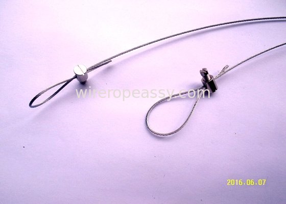 1.5M Stainless Lamp Hanging Kit Suspension Wire Kit with Spring Hook Gripper