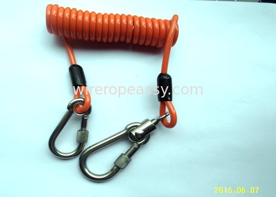 Heavy Duty Stainless Safety Harness Retractable Lanyard , Retractable Lanyards For Tools