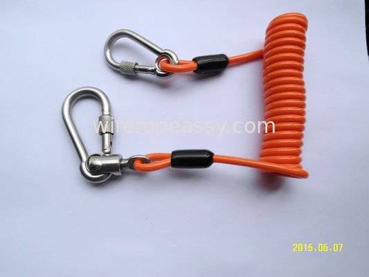 Heavy Duty Stainless Safety Harness Retractable Lanyard , Retractable Lanyards For Tools