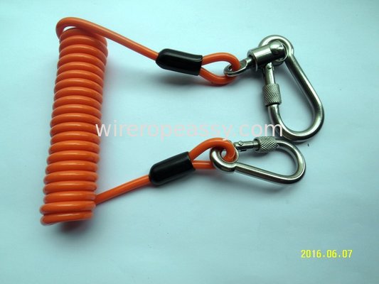Heavy Duty Stainless Safety Harness Retractable Lanyard , Retractable Lanyards For Tools