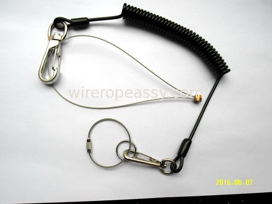 Safety Harness Lanyards / Retractable Lanyard Heavy Duty With Stainless Locking Hooks