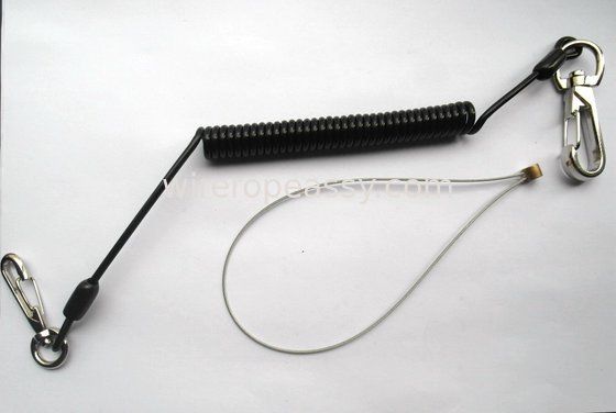 Safety Harness Lanyards / Retractable Lanyard Heavy Duty With Stainless Locking Hooks