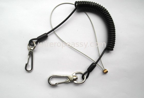 Safety Harness Lanyards / Retractable Lanyard Heavy Duty With Stainless Locking Hooks