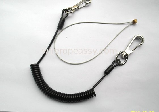 Safety Harness Lanyards / Retractable Lanyard Heavy Duty With Stainless Locking Hooks