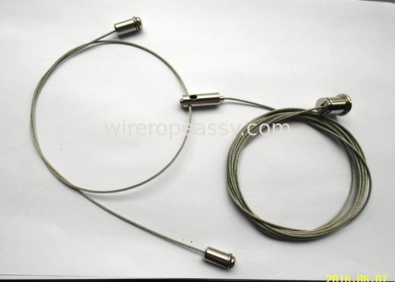 1.2mm / 1.5 mm  Nickle Plate1.2 md Cable Couplers Light Lamp Hanging Kit with Cable Gripper
