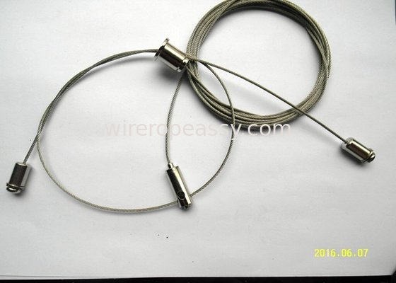 1.2mm / 1.5 mm  Nickle Plate1.2 md Cable Couplers Light Lamp Hanging Kit with Cable Gripper