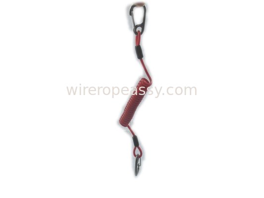Galvanized / Stainless Retractable Lanyard Fall Protection , Hand Tool Safety Lanyards