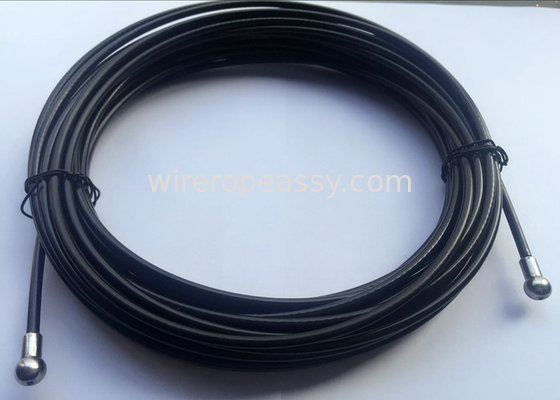 Shrank Ball Terminal Steel Wire Rope Assembly With PVC Coated , 2.4 mm Diameter
