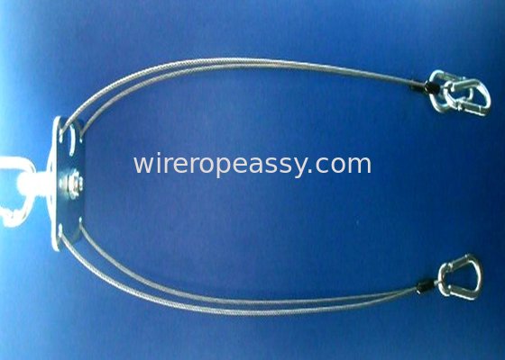 Galvanized Coated Steel Wire Rope Sling Steel Cable Assembly with Four Carabiners