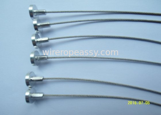 150 Mm Length Industrial Galvanized Wire Rope Assembly With Zinc Nipple / Terminal