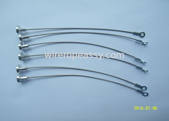 150 Mm Length Industrial Galvanized Wire Rope Assembly With Zinc Nipple / Terminal