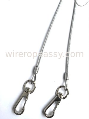 Durable Transparent Steel Wire Rope Slings Assembly 7*7 7*19 With Hook / Clips