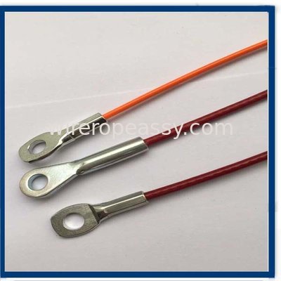 Custom 5.0mm Clear PU Coated Stainless Steel Wire Rope Assembly For Suitcase Handlebar