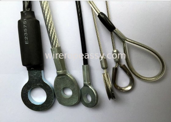 High Tensile Strength Spring Wire Cable Assemblies Accessories With Snap Hook