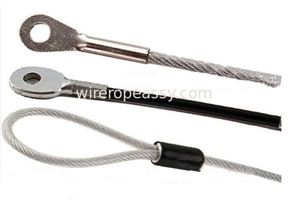 High Tensile Strength Spring Wire Cable Assemblies Accessories With Snap Hook