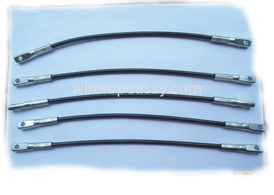 Nylon Coated Steel Cable Assembly / Cable Assemblies With Galvanized Terminals 4.8mm
