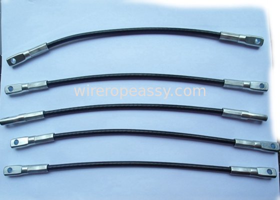 Nylon Coated Steel Cable Assembly / Cable Assemblies With Galvanized Terminals 4.8mm
