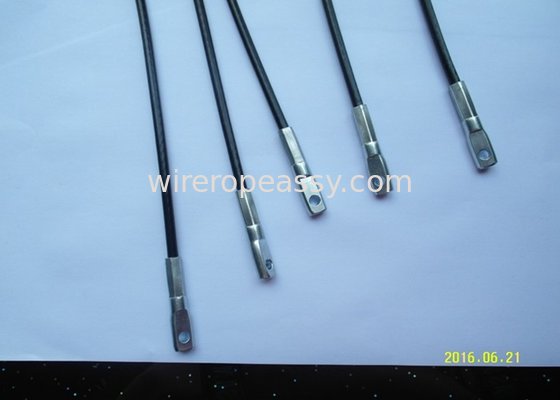Nylon Coated Steel Cable Assembly / Cable Assemblies With Galvanized Terminals 4.8mm